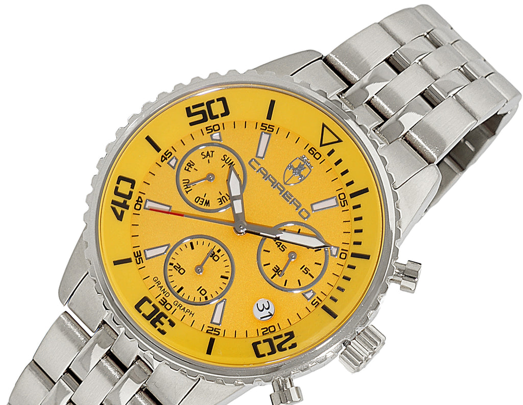 LeChateau - Men's Swiss Mov't RHONDA V-60 Chronograph Men's, Yellow ...