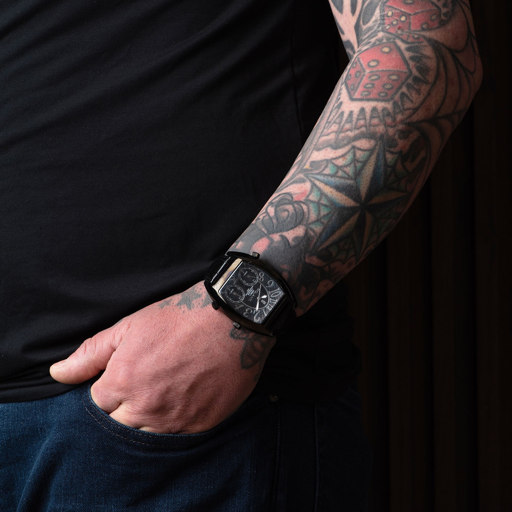 LeChateau - Polanti TORQUE - Black-IP, Rhonda Swiss Chronograph, Black ...