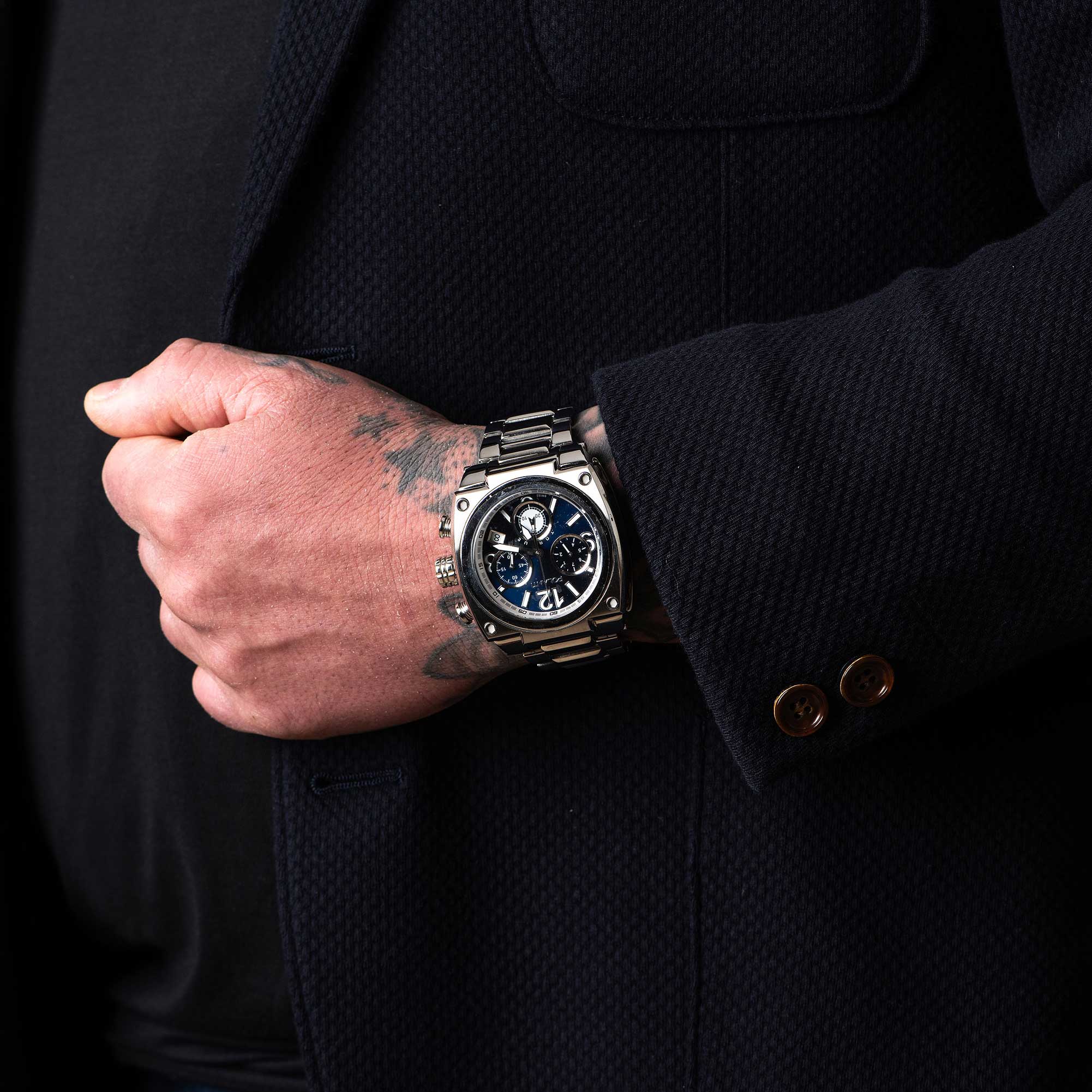 LeChateau - Polanti TORQUE - Stainless Steel Blue Dial, Swiss Quartz Chronograph, PLT2500-BKSV ...