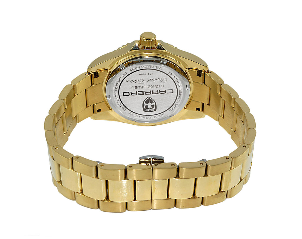 LeChateau Swiss Made Movement, Sunray - Date Dial, Ceramic Bezel ...