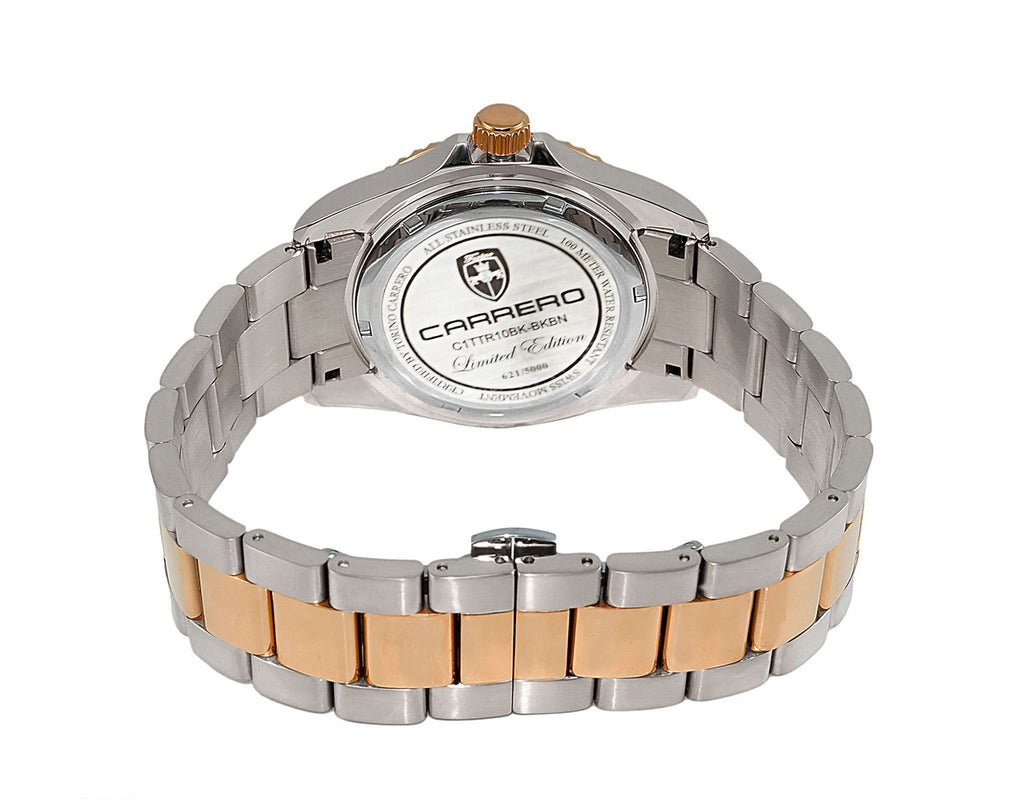 Lechateau SWISS QUARTZ Black Date- Dial, with Magnifying glass, Ceramic ...