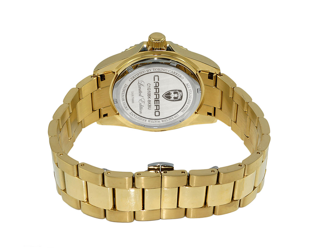 Lechateau - TC ,SWISS QUARTZ Black Date- Dial, with Magnifying glass ...