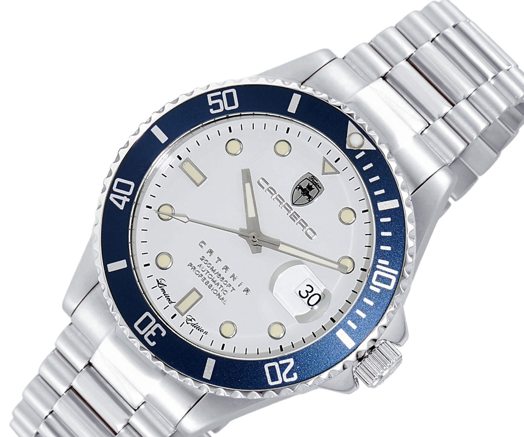 Lechateau Watches Men's Automatic - Magnifying Date Dial with ...