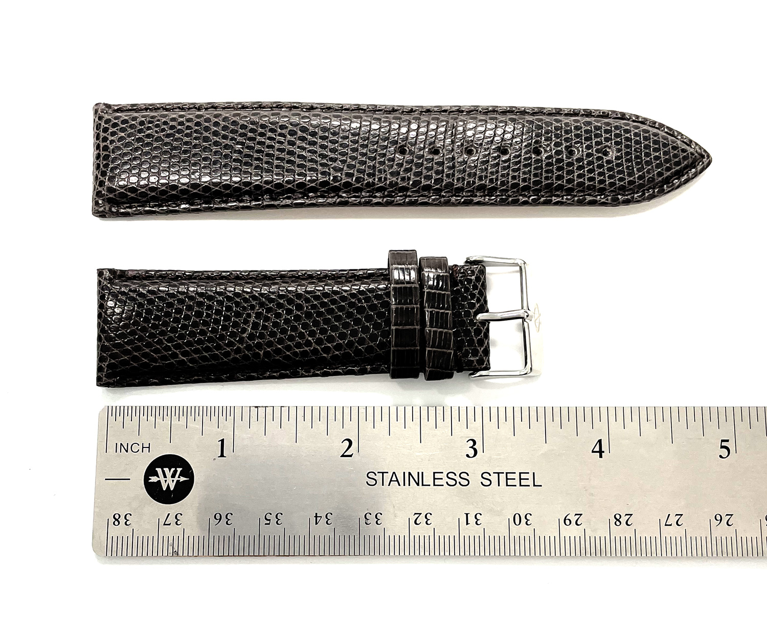 ONISS BLACK GENUINE LIZARD BAND 24mm | Property Room