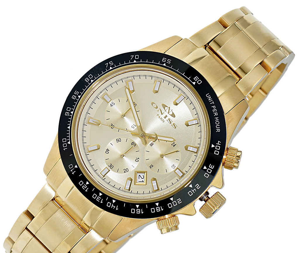 ONISS CHRONOGRAPH MOV'T ,Ceramic Bezel, Date- Dial 24hr / 60 second ...