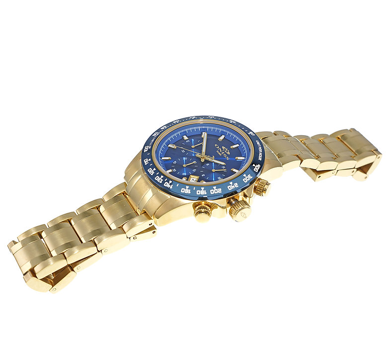 ONISS CHRONOGRAPH MOV'T ,Ceramic Bezel, Date- Dial, Blue dial - 24hr ...