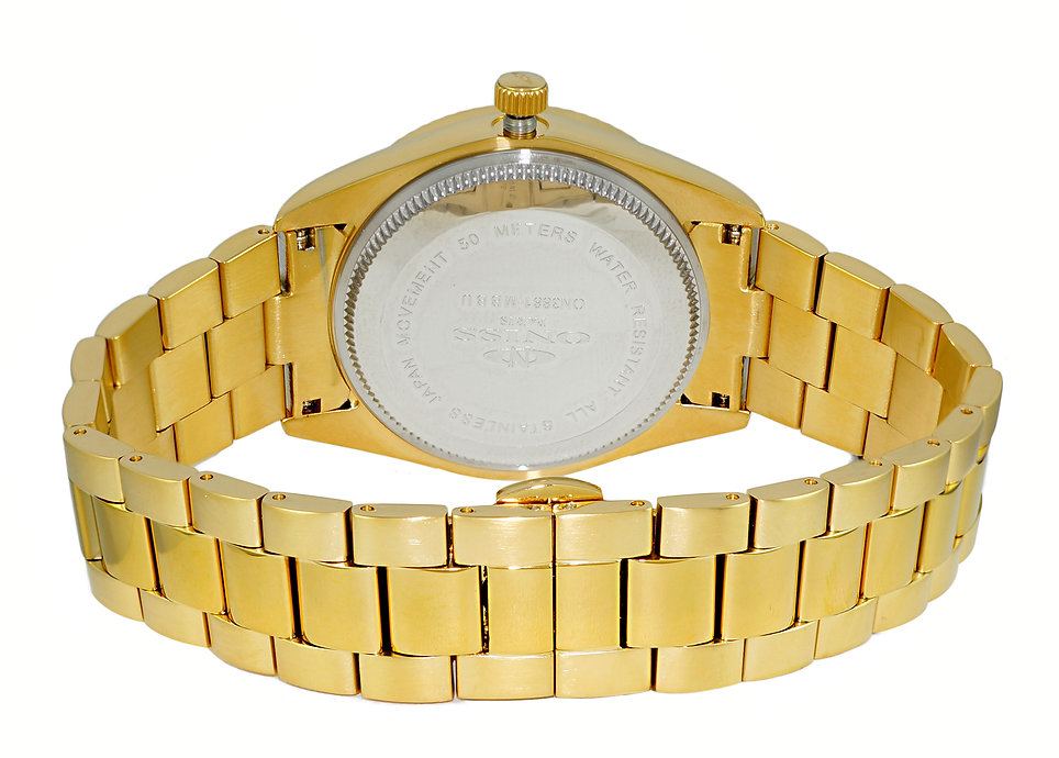 ONISS DAY-DATE WITH SUN RAY YELLOW DIAL , ON3881-MBBU , RETAIL AT (MSRP ...