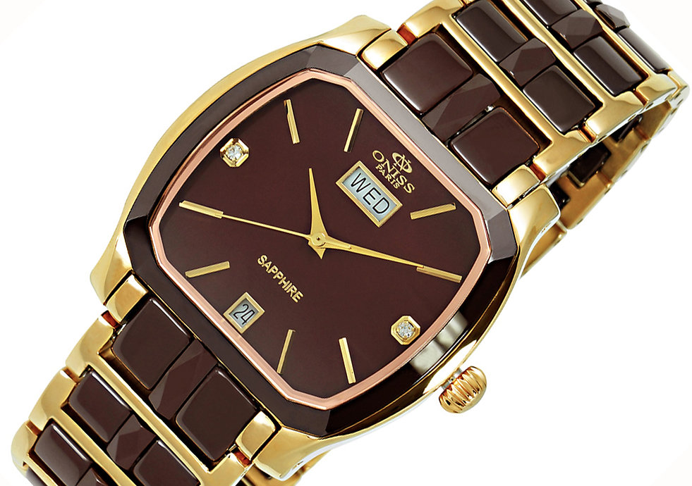 ONISS HIGH TECH CERAMIC, SWISS QUARTZ MOV'T, MOP DIAL WITH GENUINE ...