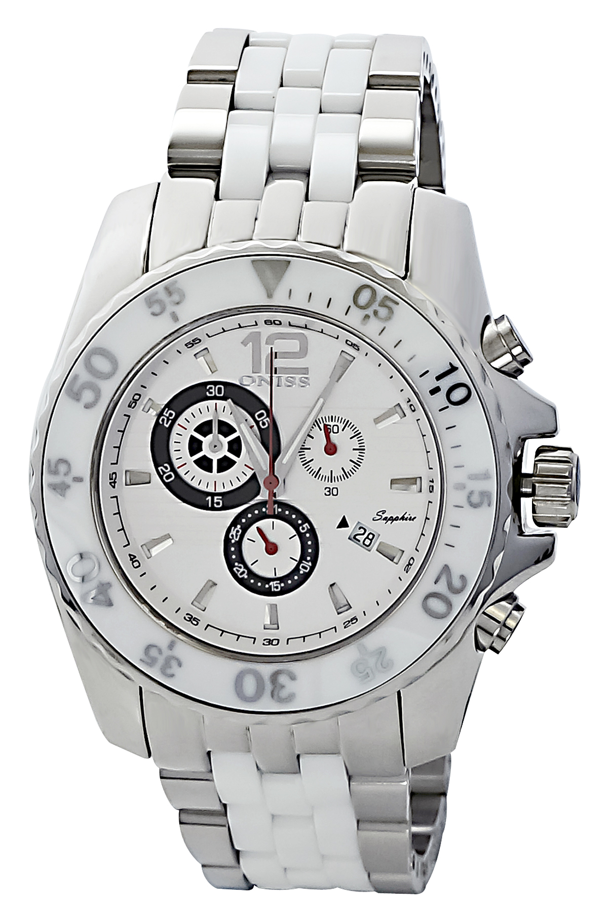 ONISS ON4220-M/WT "ICEBERG COLLECTION" SWISS CHRONOGRAPH MOVEMENT, HIGH ...