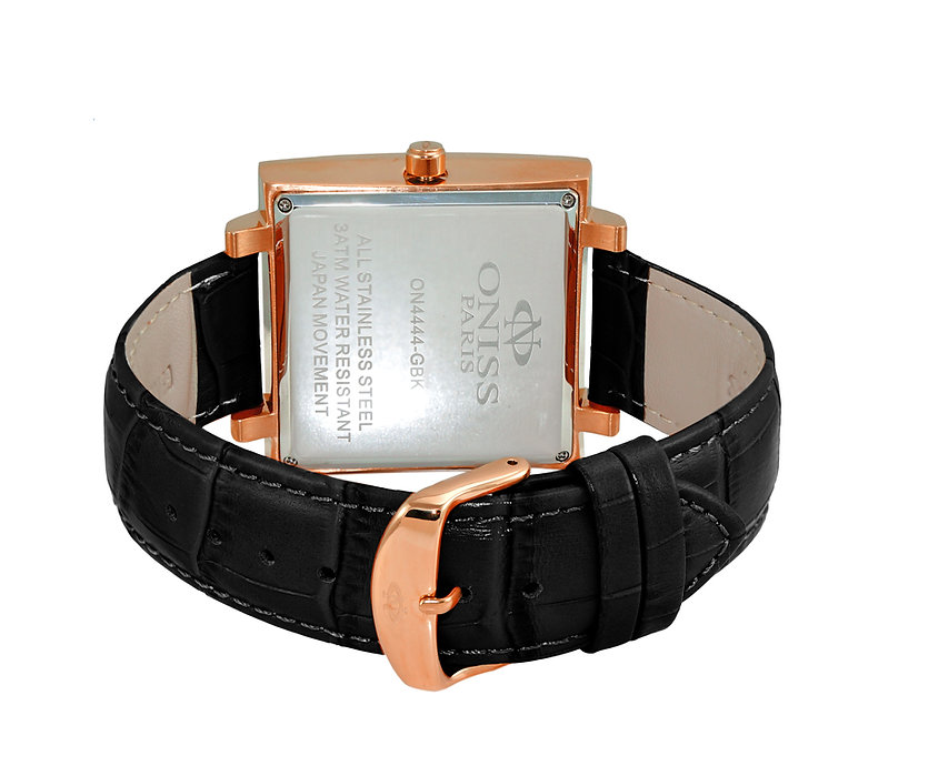ONISS, ROSE TONE, 3-HANDS DATE DIAL - ON4444-RGBK, RETAIL AT (MSRP ...