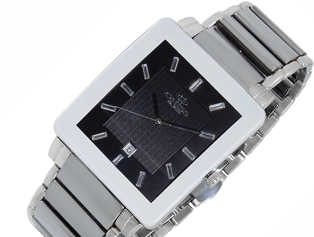 ONISS SWISS QUARTZ MOV'T, SAPPHIRE STONE, TUNGSTEN BAND, ON607-MSM-BK ...
