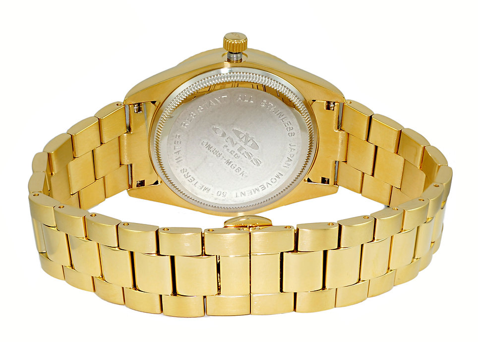 ONISS Watches, DAY-DATE WITH SUN RAY BLACK DIAL , ON3881-MGBK , RETAIL ...