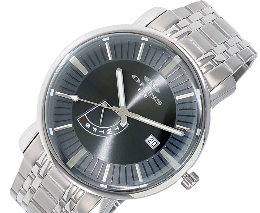 ONISS Watches, Men's Silver Sunray Retrograde day-date dial, Dome ...