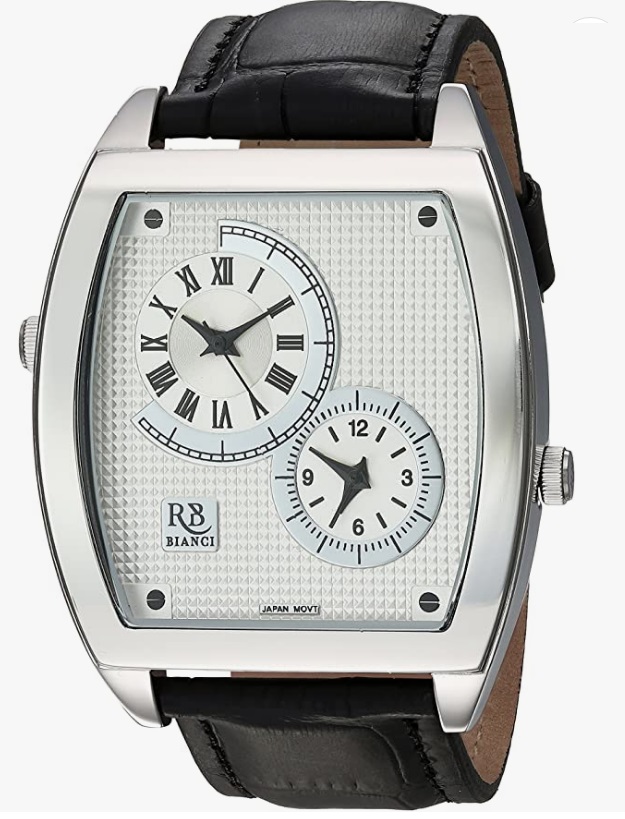 ROBERTO BIANCI Men's , 2-Time Zone, Silver tone-White Dial, RB0740 ...