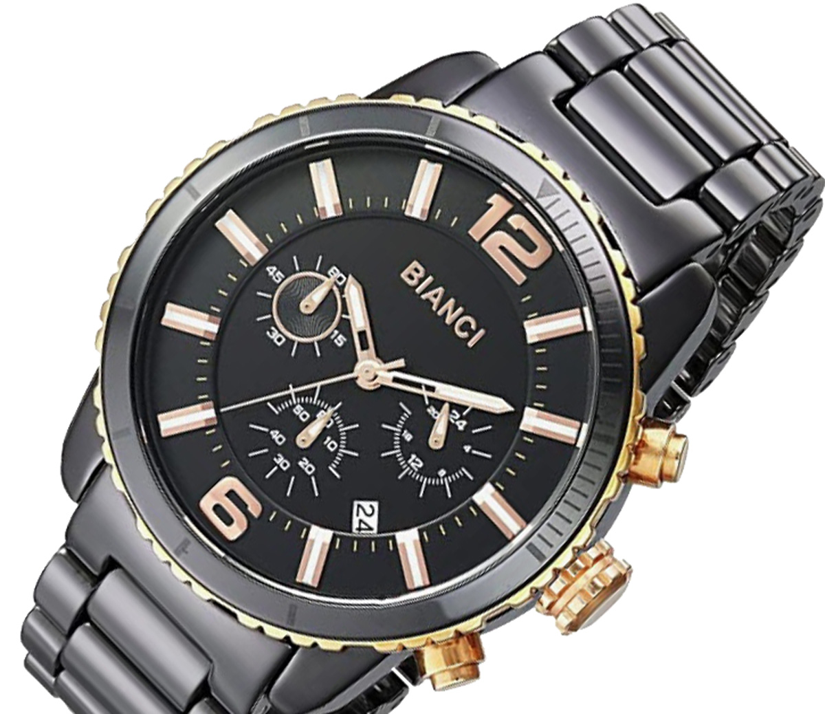 ROBERTO BIANCI Men's , Swiss Chronograph, Black High Tech Ceramic ...