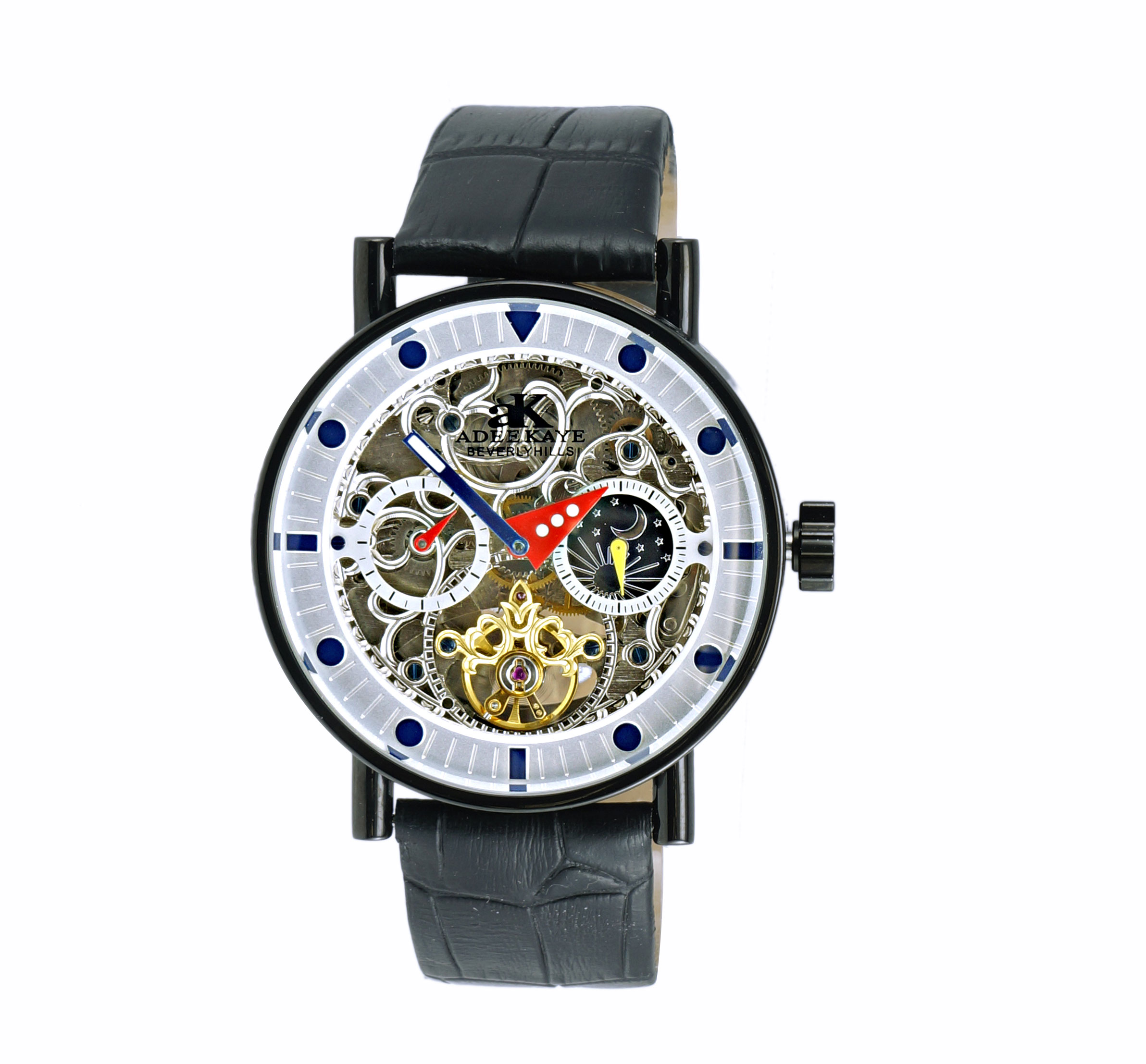 Skeleton Automatic -21 Jewels Movement , Sun and Moon Phase, AK2266 ...