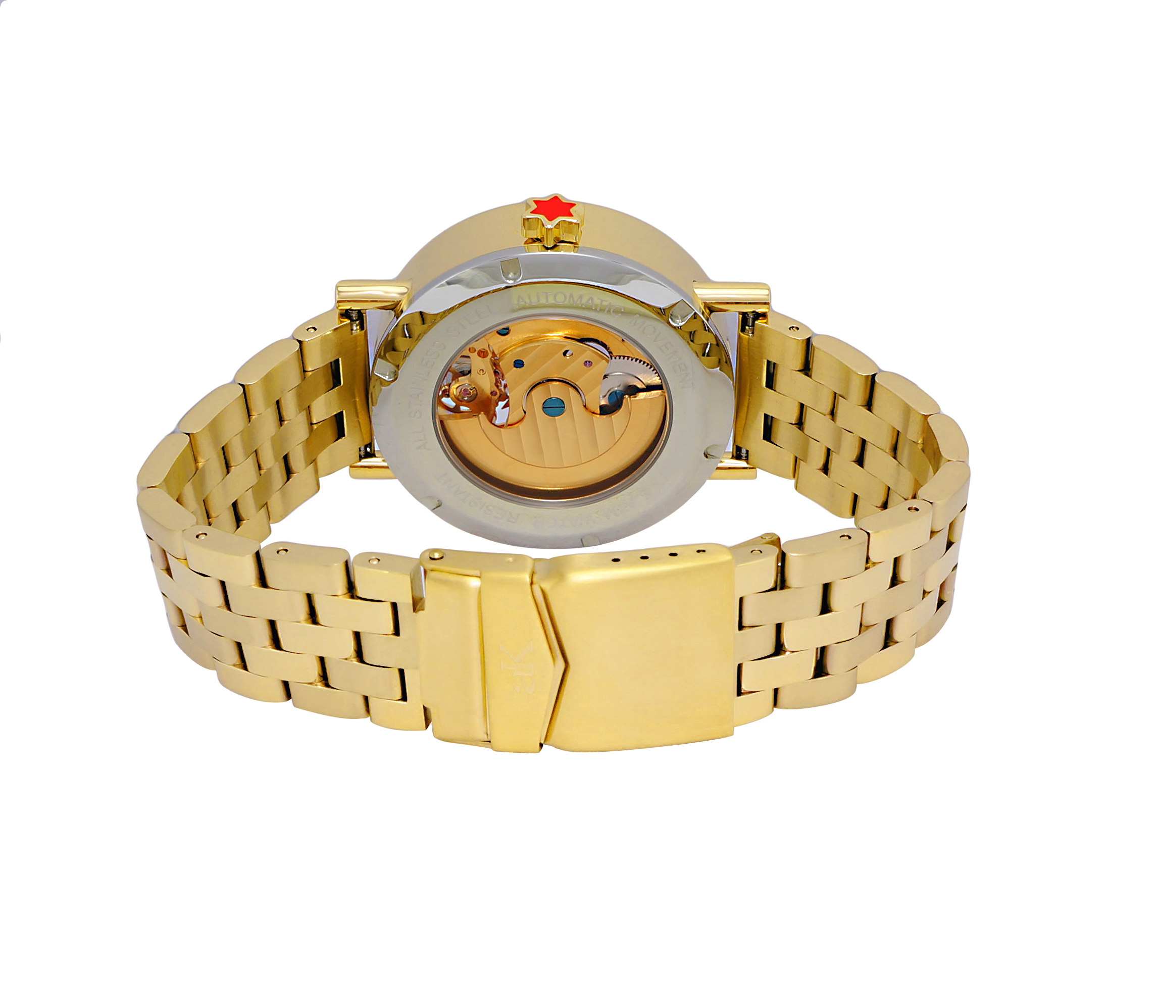 Skeleton Automatic -21 Jewels Movement , Sun and Moon Phase, LCBC3332 ...