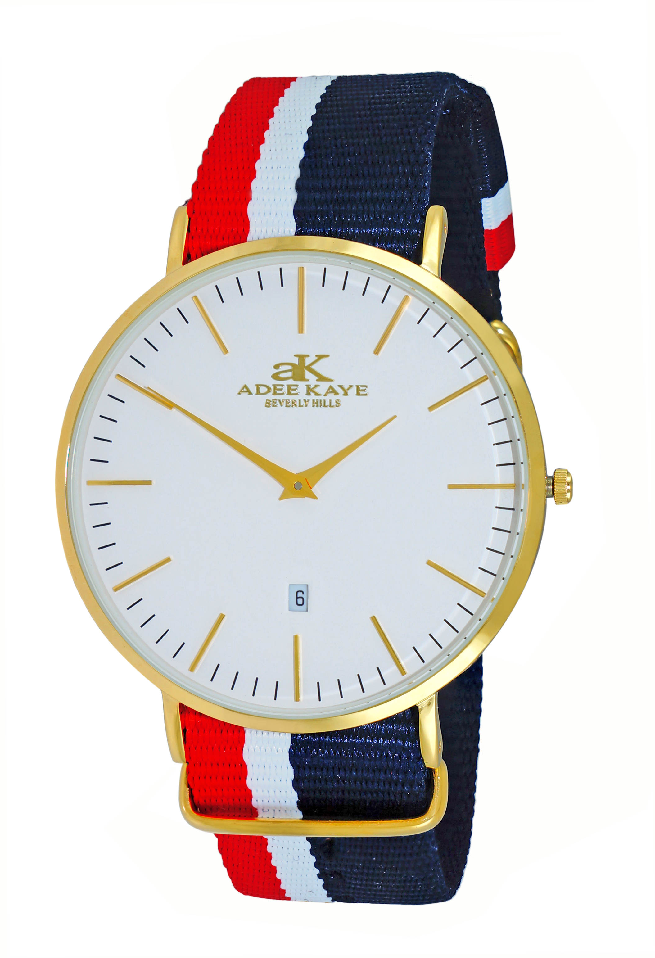 SLIM WATCH, MULTI-COLORED NYLON, AK1225-MGSV | Property Room