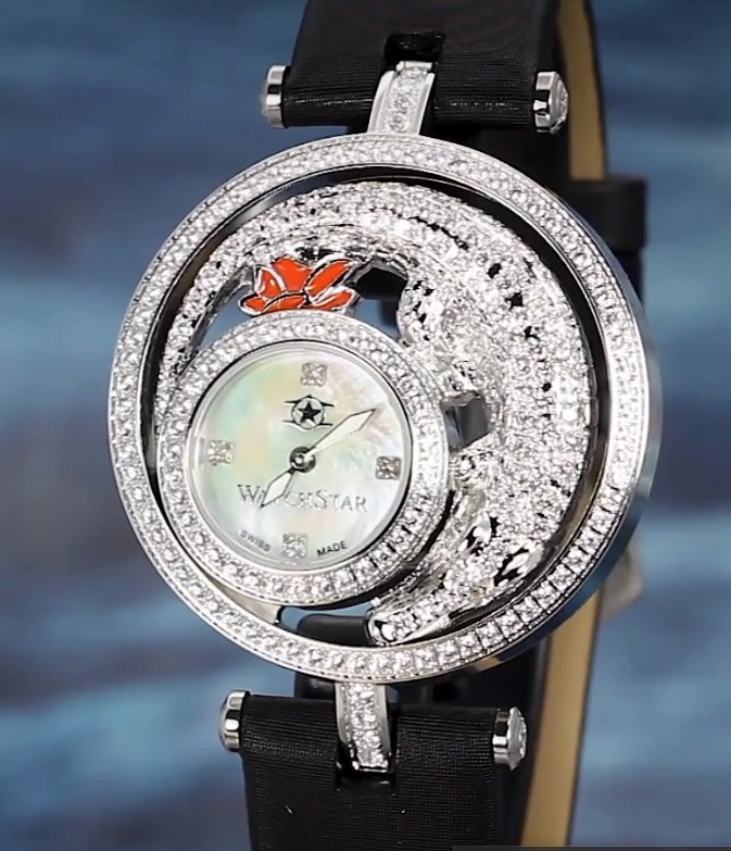 Watchstar 42mm Limited Edition Swiss Made Diva Star Platinum Crocodile ...