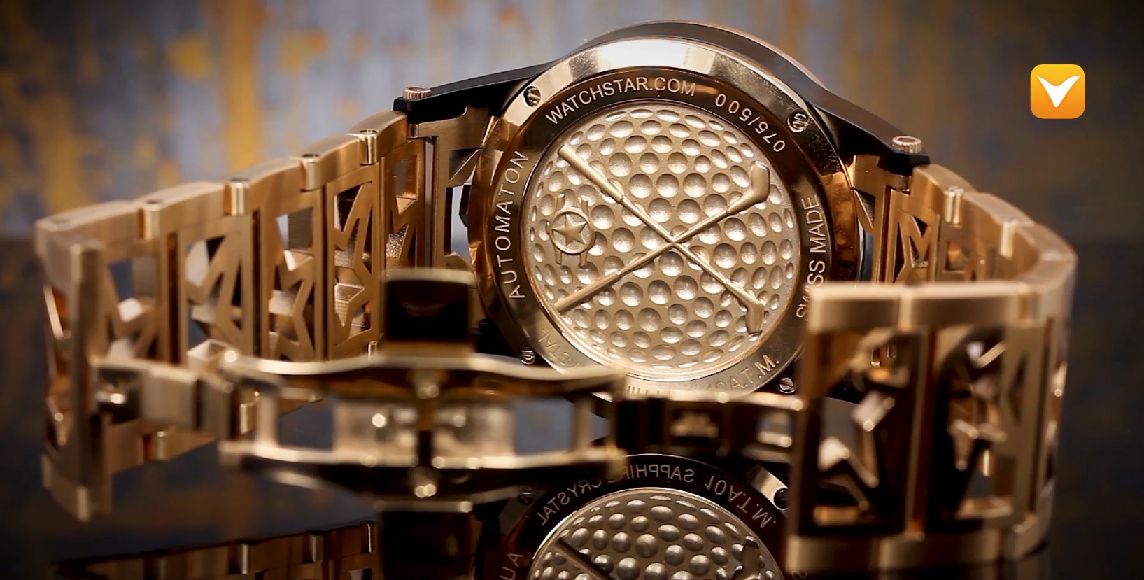 Watchstar 48MM Limited Edition Swiss Made Patented Movement Golf Watch ...