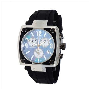 (1) SWISS CHRONOGRAPH MOVEMEMT,SILICON BAND, STAINLESS STEEL, AK4051-L ...