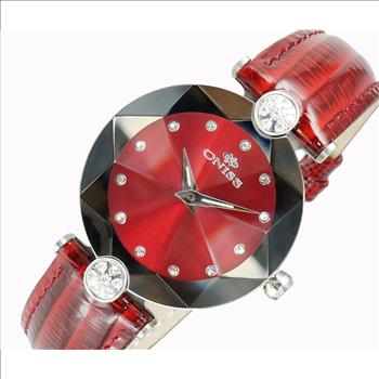 ONISS SWISS QUARTZ MOV'T., FACETED MINERAL CRYSTAL, ON8776-LRD, RETAIL ...