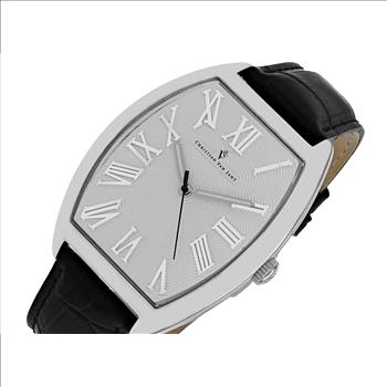 Christian Van Sant Watches Men's Royalty Stainless Steel Quartz Leather ...