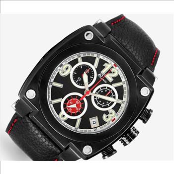 LeChateau - Torque II - Black-IP, Swiss Chronograph Men's Watch, Black ...