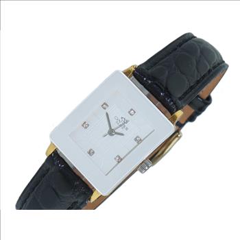 ONISS, Ladies Watch white dial, Black Genuine Leather, MSRP: $600.00 ...