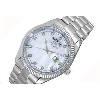ONISS Watches, DAY-DATE WITH SUN RAY WHITE DIAL , ON3881-MWT , RETAIL ...