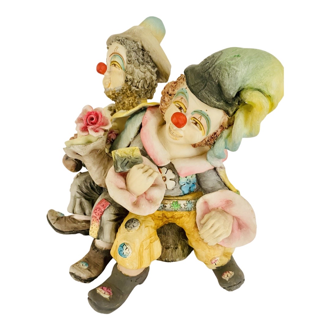 Vintage “HECHO A MANO” (Hand Made) by Guzman Ceramic Circus Clown ...