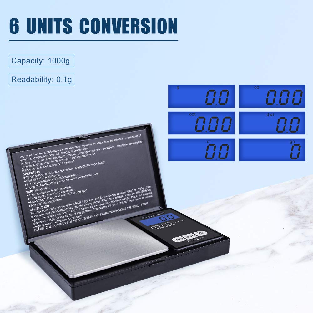 Digital Pocket Scale, High Accuracy within 1000g/0.1g, Personal ...