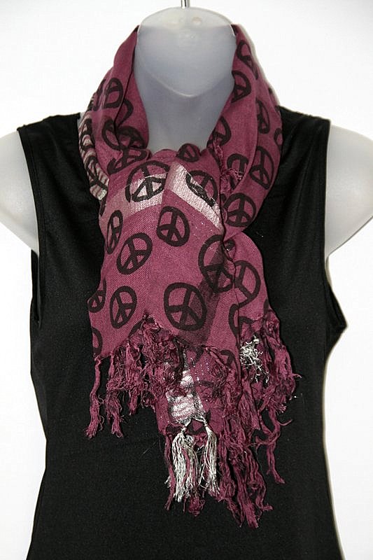 Unisex Scarf With Peace Symbol | Property Room