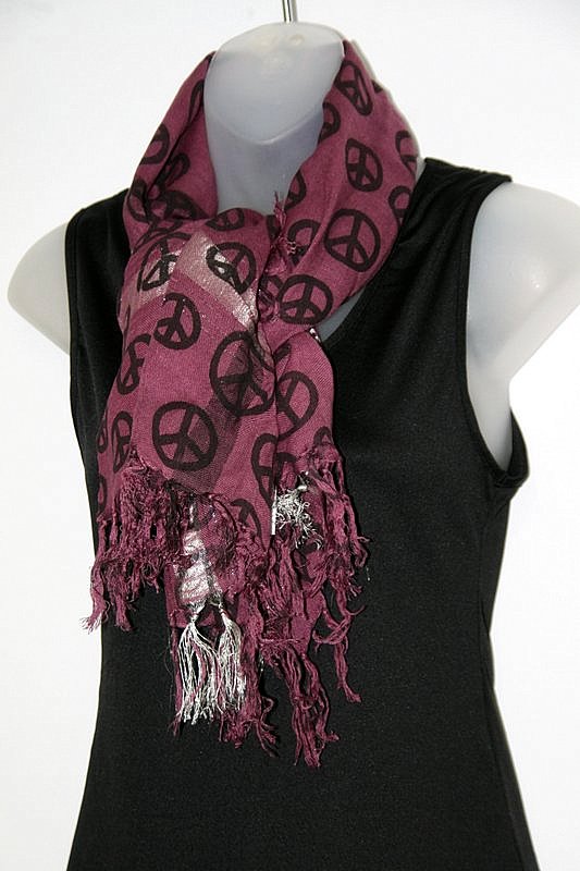 Unisex Scarf With Peace Symbol | Property Room