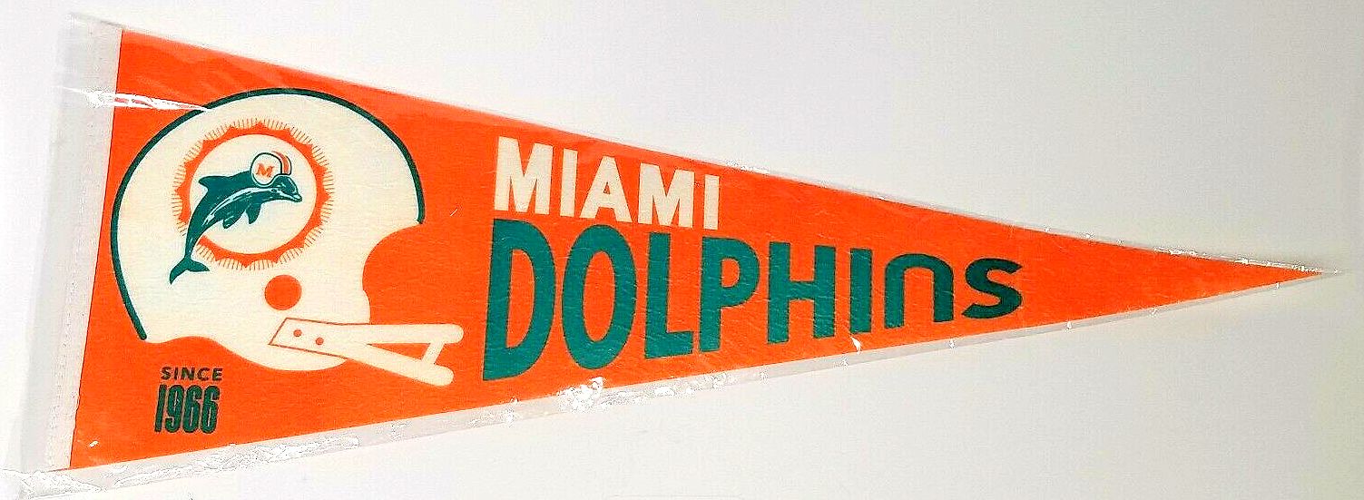 New NFL Miami Dolphins Full Size Souvenir Pennant | Property Room