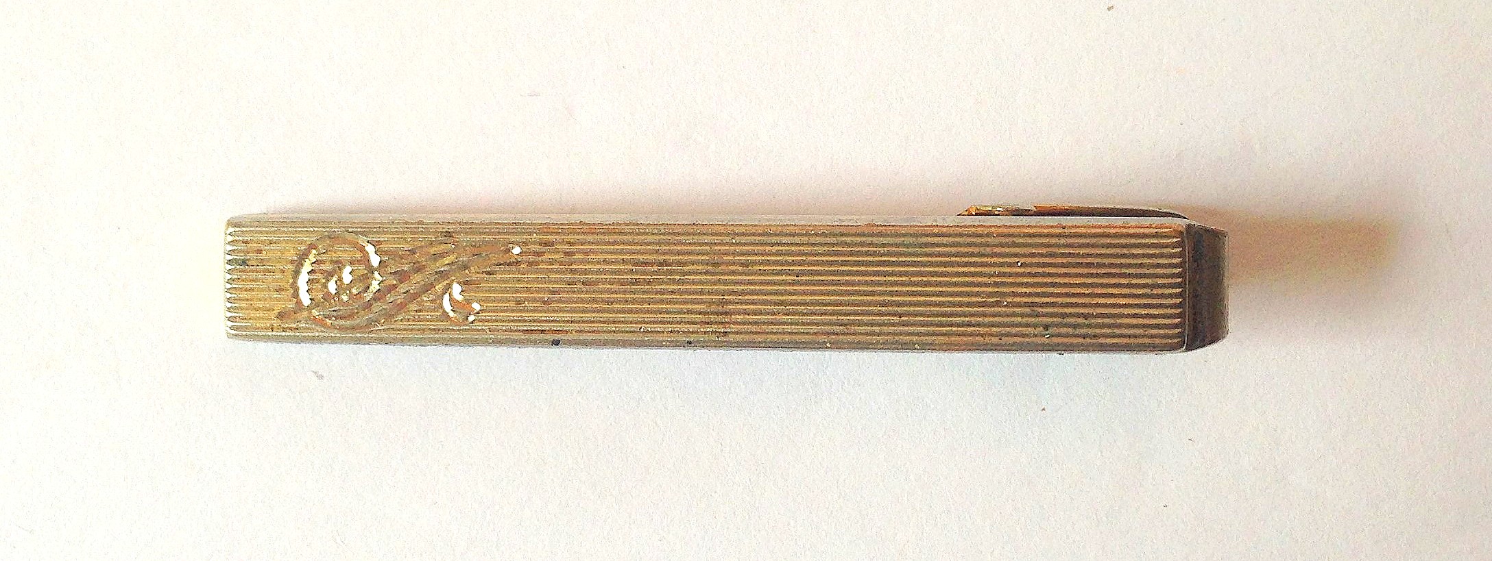 Vintage Light Gold Tone Tie Bar | Property Room