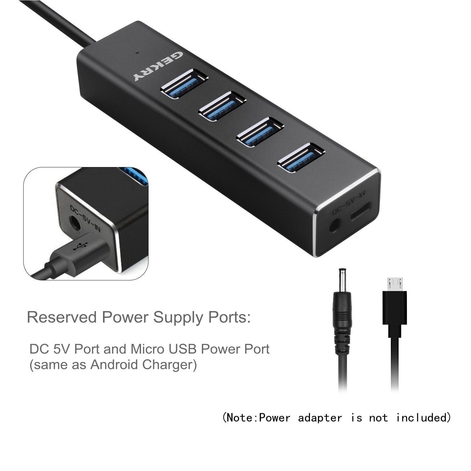GEKRY0 Aluminum 4-Port USB 3.0 Data Hub | Property Room