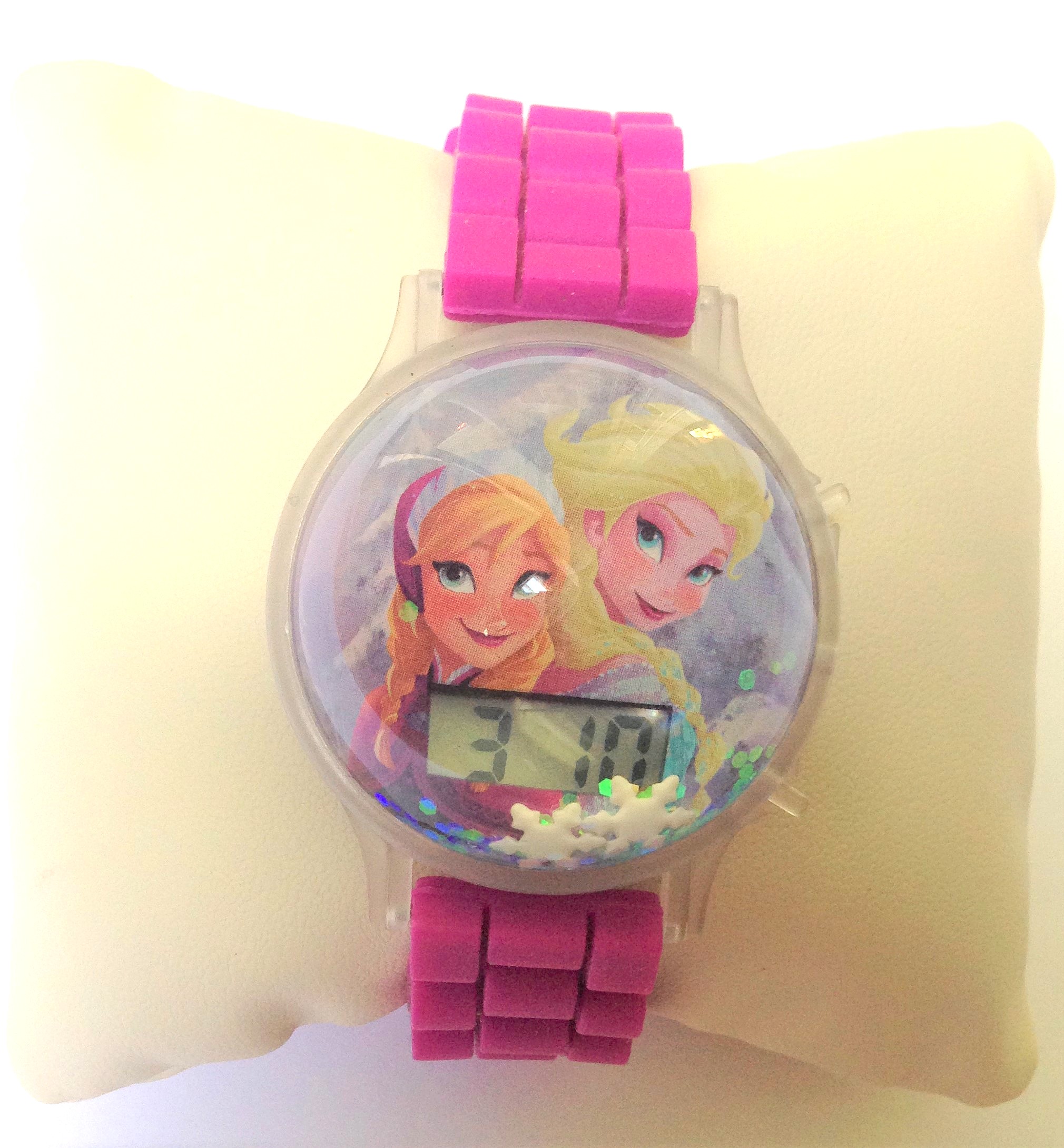 Disney Girls Frozen Anna and Elsa Light Up Snow-Globe Digital Pink ...