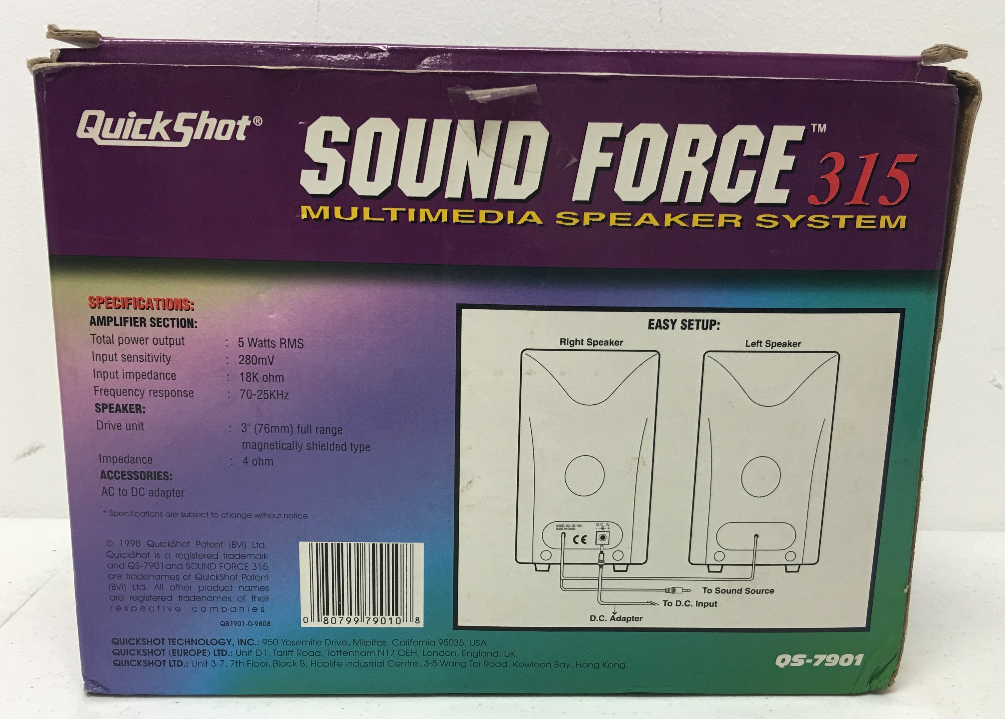 Sound Force 315 Quick Shot Multimedia Speaker System | Property Room