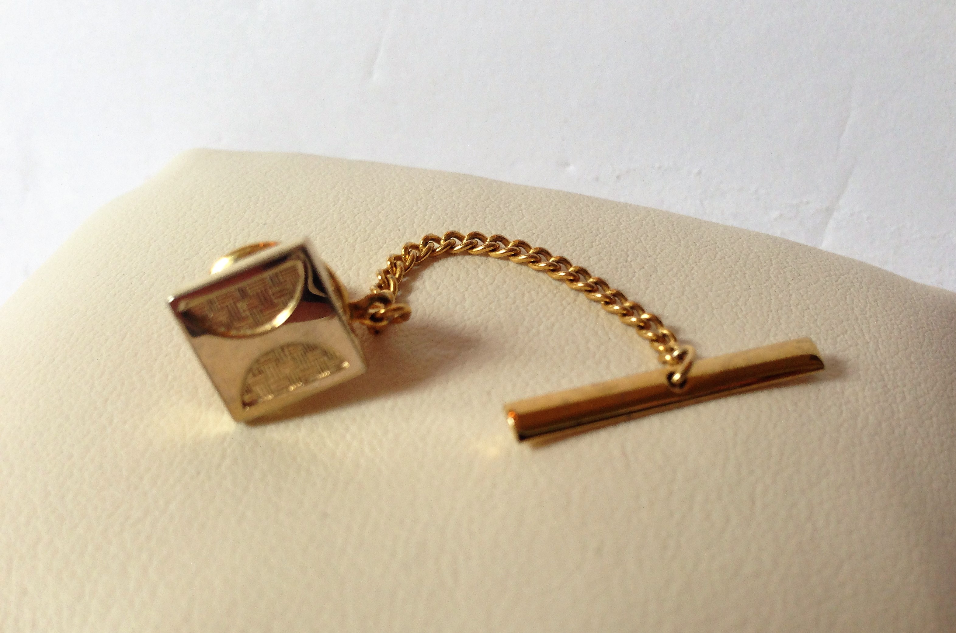 Vintage Square Gold Tone Tie Pin | Property Room