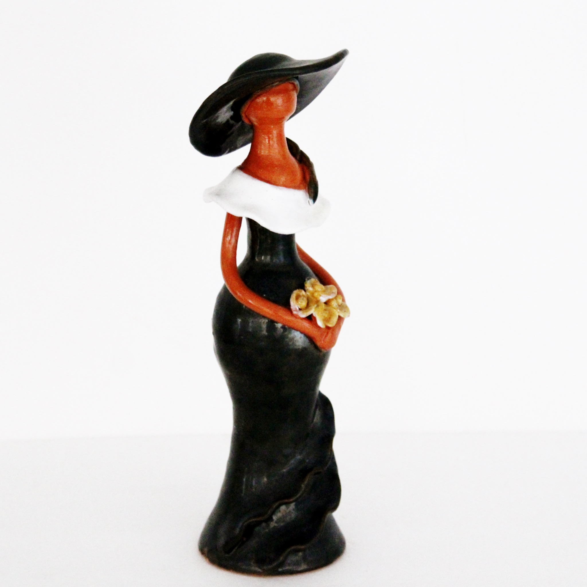 Ceramic Dominican Faceless Doll Hand Drawing Painted. Caribbean Art ...