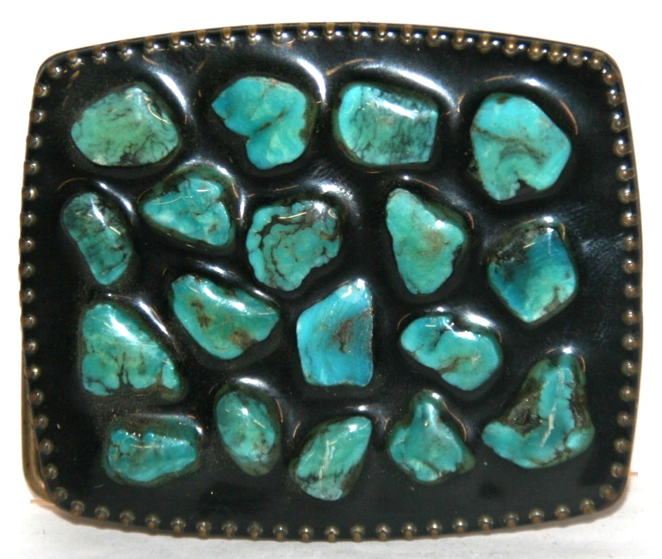 Hand Made Turquoise Belt Buckle Circa 1970's | Property Room
