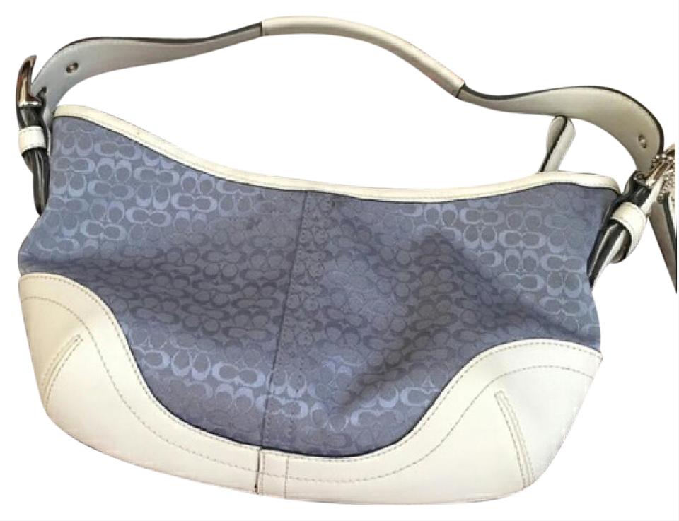 Coach Soho Hobo Purse Blue with White Leather | Property Room