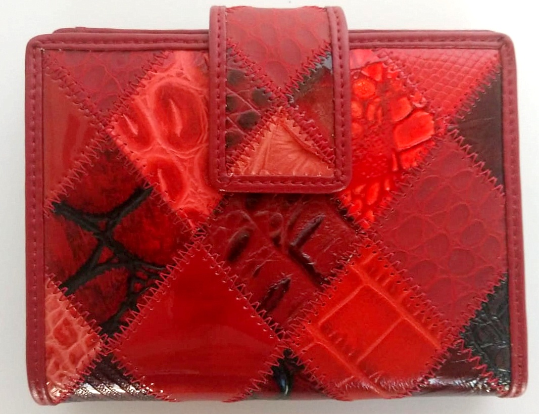 New Cabrelli & Co. French Style All LEATHER Wallet Crocodile Look ...