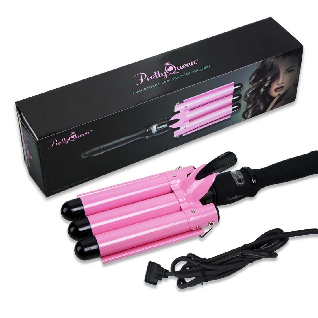 Professional Pink 3 Barrel Hair Curling Iron | Property Room