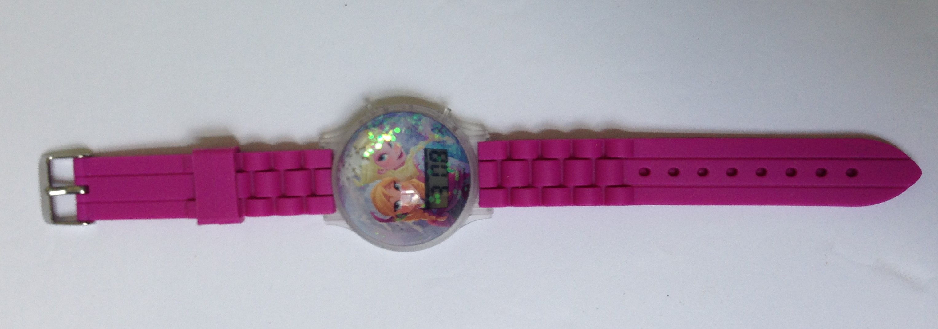 Disney Girls Frozen Anna and Elsa Light Up Snow-Globe Digital Pink ...