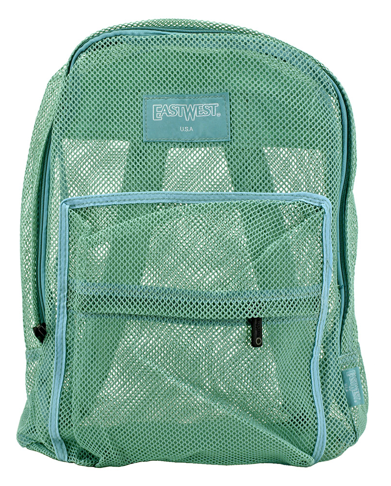 Green Mesh Transparent Durable Beach Bag Backpack | Property Room
