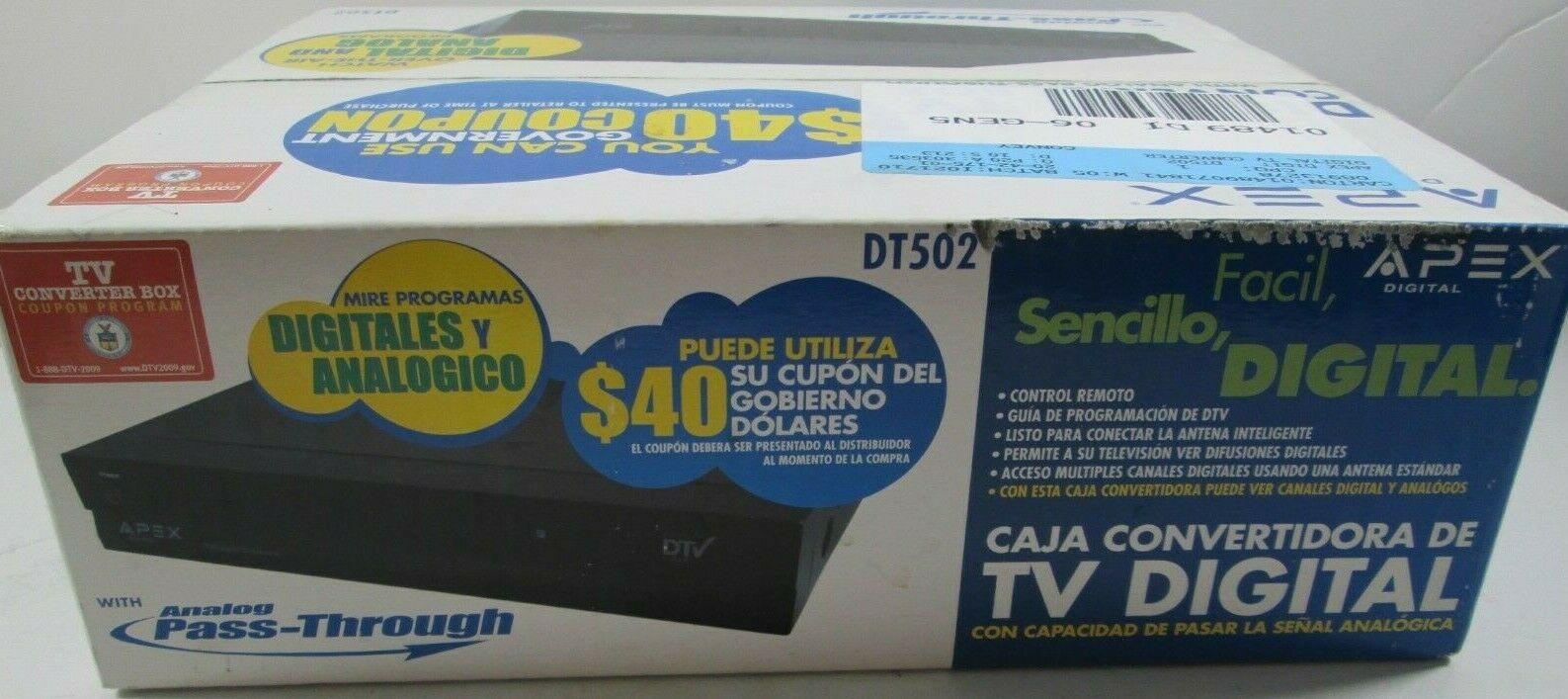 Apex DT250A Digital Converter Box with Analog Passthrough by Apex ...