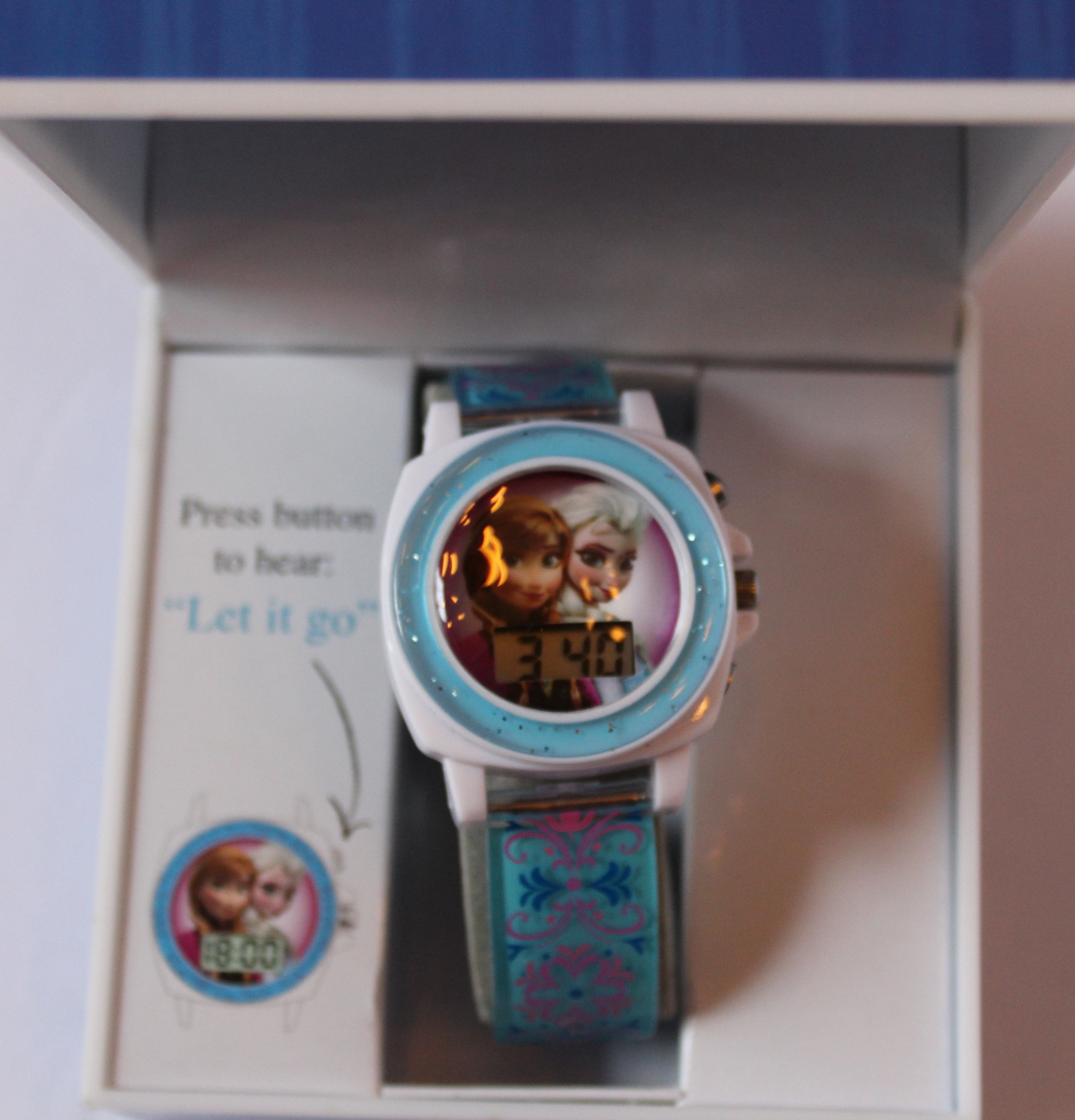 New Collectible Frozen Disney Music Watch "Press Button to Play "Let it ...
