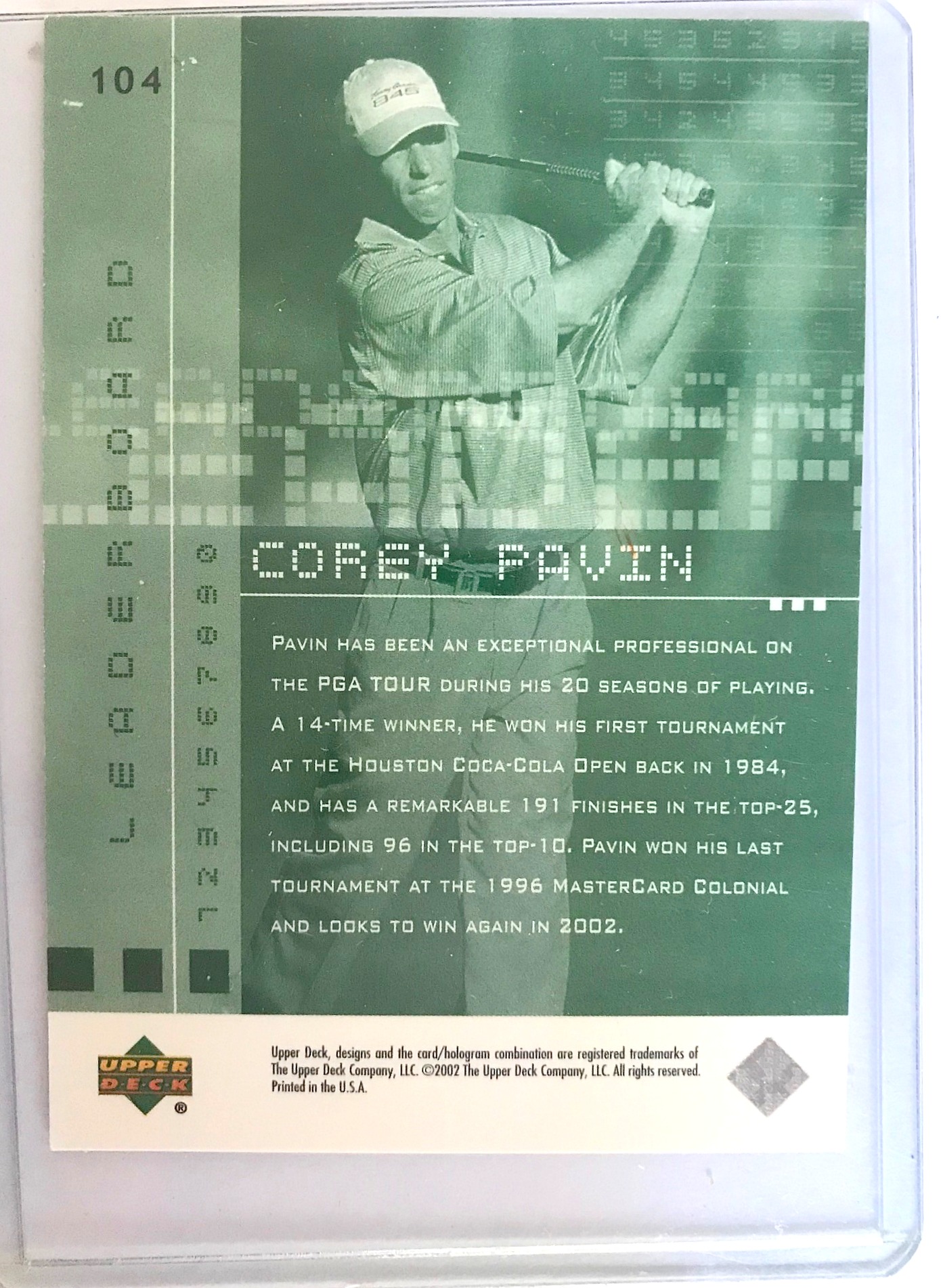 Upper Deck #104 Corey Pavin Golf Card | Property Room